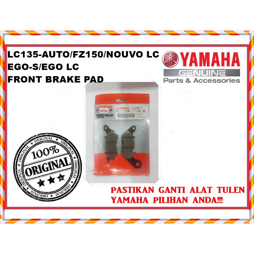YAMAHA LC135 AUTO/ FZ150 ORI FRONT BRAKE PAD KIT/ DISC PAD/ NOUVO LC ...