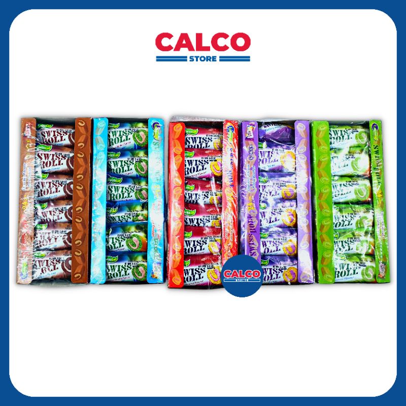 [CALCO] Swizzlef Swiss Roll Assorted Cake 20g x 24pcs | Shopee Malaysia