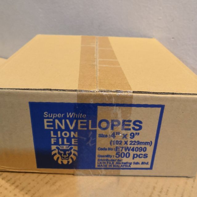 4x9 White Envelope 70g / Sampul Surat Putih 70g ( 500pcs/Box ) | Shopee ...