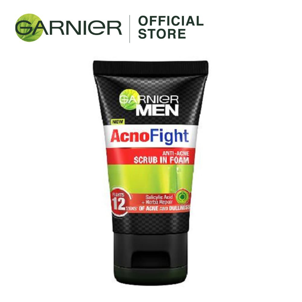 Garnier Men Acno Fight Anti-Acne Face Wash (100ml) | Shopee Malaysia