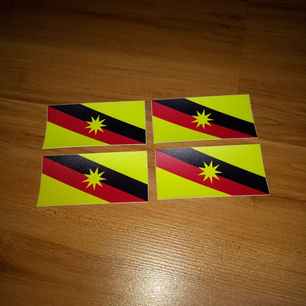 Negeri Sarawak Malaysian State flag sticker inkjet print | Shopee Malaysia