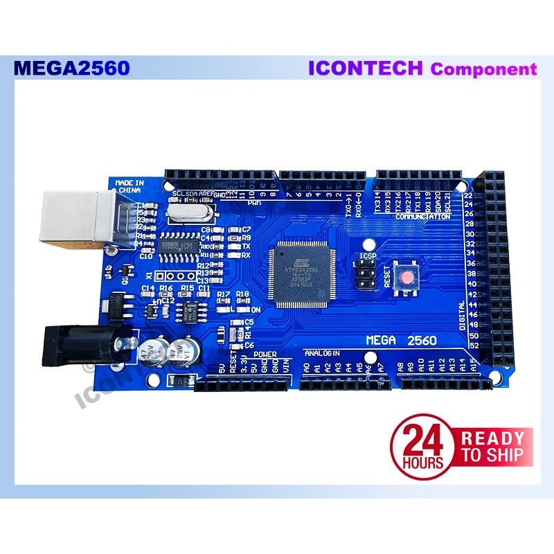 MEGA2560 Arduino Compatible CH340 Driver Arduino MEGA2560 UNO | Shopee ...