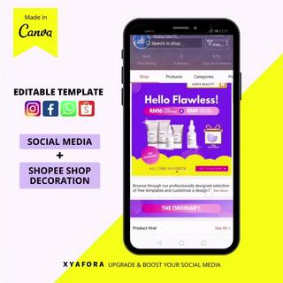 Shopee Shop Decoration , Shopee frame, Instagram Template, Facebook ...