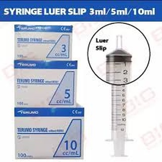 Terumo Syringe without needle 1ml ( slip )/ 3ml/ 10ml/ 20ml/ 50ml ( Luer Lock ) | Shopee Malaysia