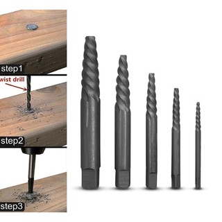 Mata Drill Untuk Repair Skru Patah 5pcs Screw Extractor Set # 1-5 ...