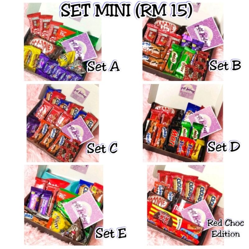 READY STOCK - Surprise Chocolate Box (Mini Set) * Giftbox Murah ...
