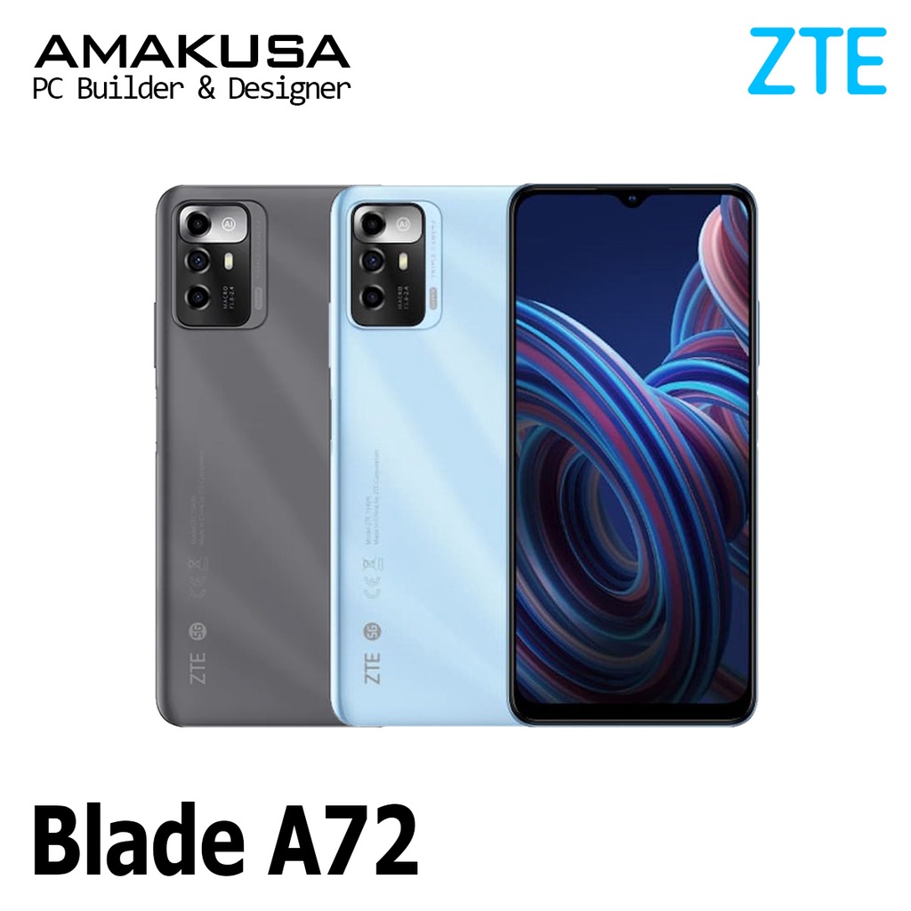 ZTE Blade A72 3GB+64GB RAM ROM Android 11 Black Smartphone Phone IPS HD ...