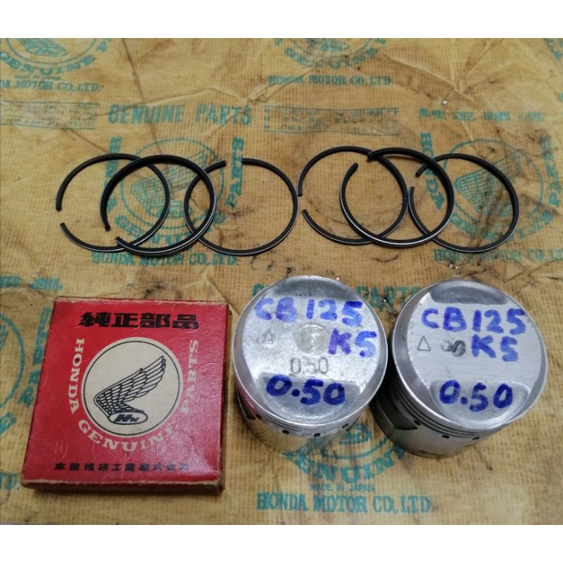 Honda CB125 K5/CD125 Super Sport Piston + Ring Set 0.50 (1pair R/L ...