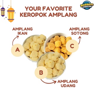 [SABAHAN SNACK] Keropok Amplang Sotong, Ikan dan Udang | Shopee Malaysia