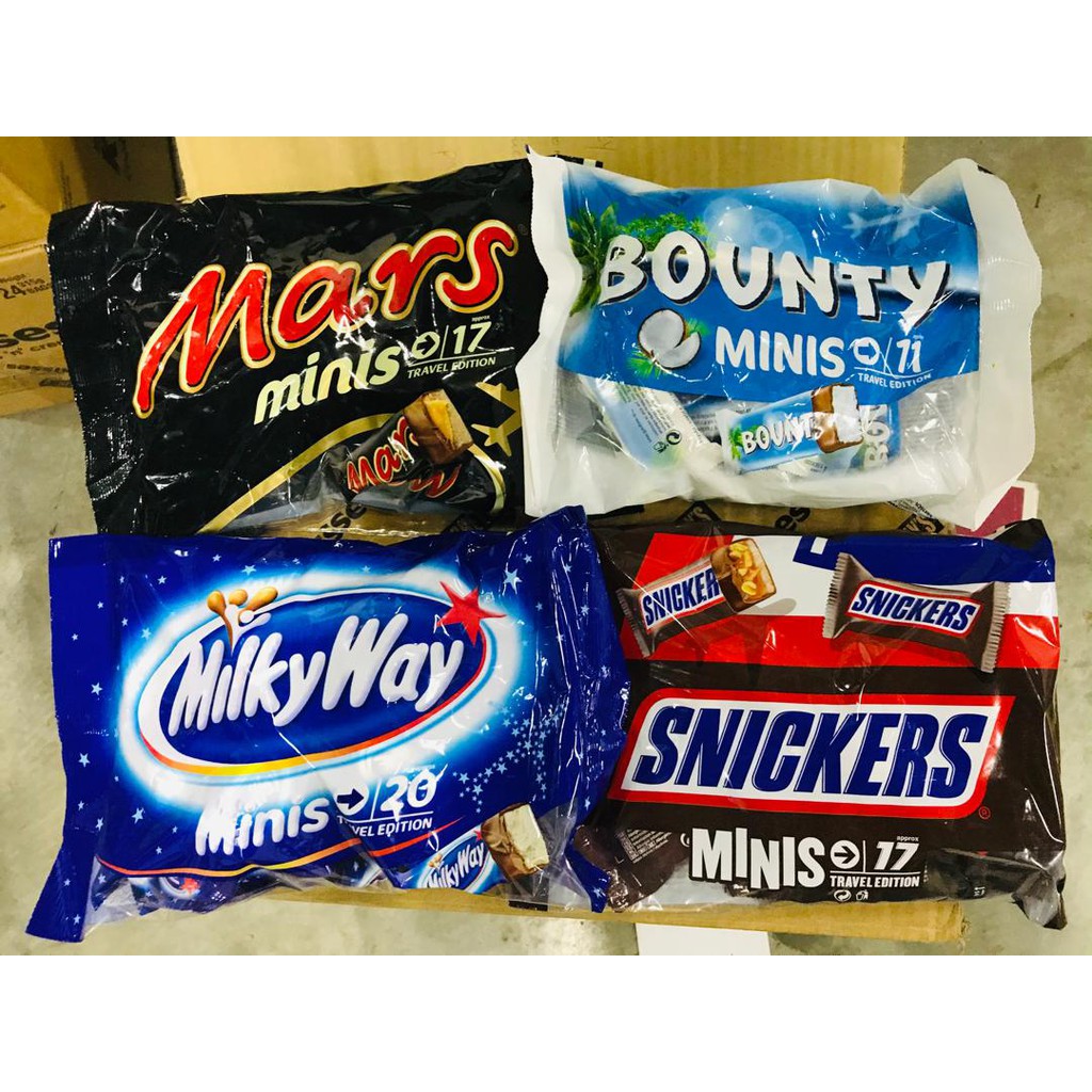 MINIS MULTIPLE PACK (BOUNTY/MARS/SNICKERS/MILKY WAY) | Shopee Malaysia