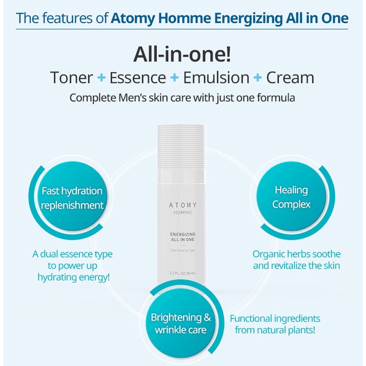 Atomy Homme Energizing All In One Men Skincare 80ml | Shopee Malaysia