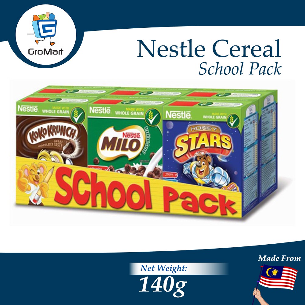 Nestle School Pack Cereal Breakfast Koko Crunch Honey Star Milo Gromart ...