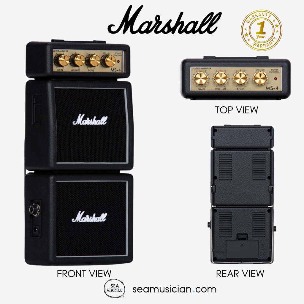MARSHALL MS4 MICRO AMPLIFIER STACK (MS-4/ MICRO FULL-STACK/ GUITAR COMBO AMP) | Shopee Malaysia