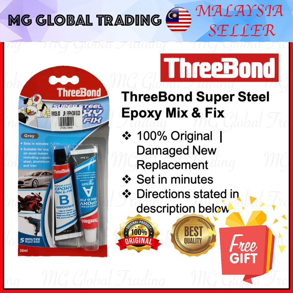 [ REDUCTION MYR 4.00 ] Threebond 100% original super steel epoxy mix ...