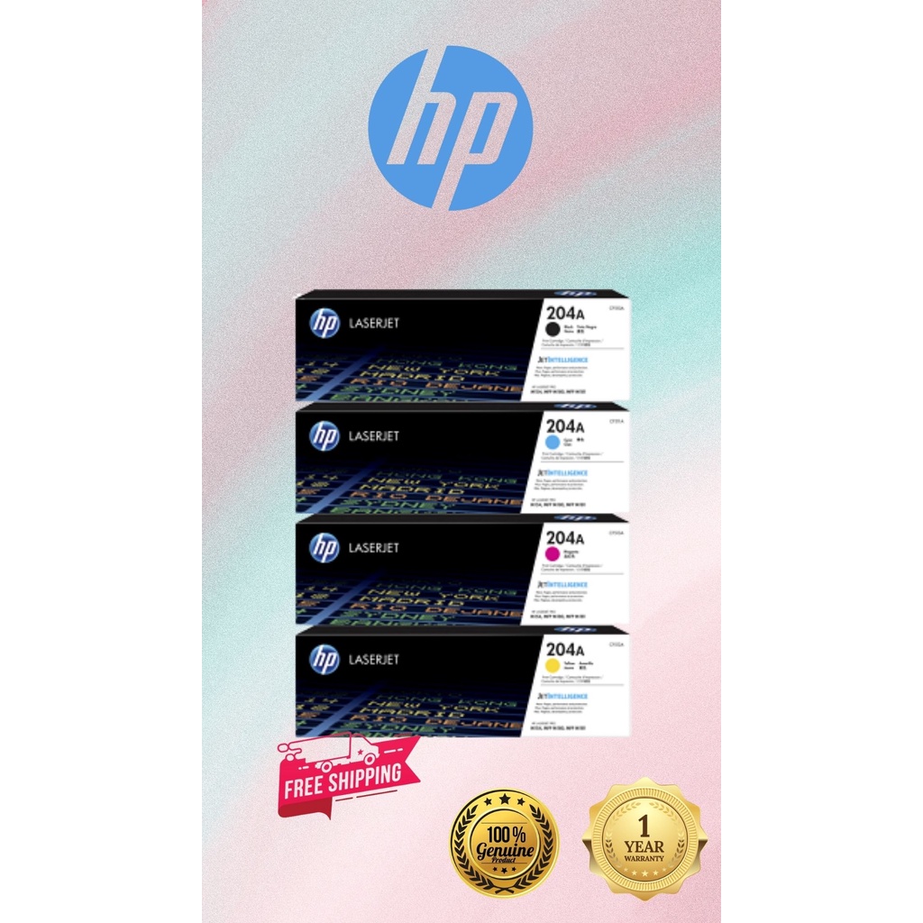 HP 204A CF510A/CF511A/CF512A/CF513A (BLACK/ CYAN/ YELLOW/ MAGENTA/ SET ...