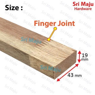 MAJU (FT) 1" x 2" Furniture Wood Finger Joint Batang Kayu Perabot 19mm ...