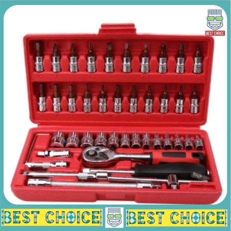 Spanar soket spanar box set socket spanar tool box 46pcs Chrome ...