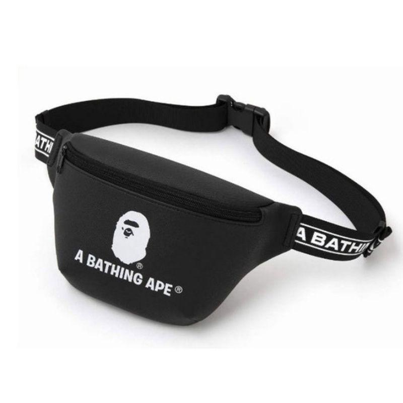 Bape Bathing Ape Waist Bag Crossbody Bag Pu Leather | Shopee Malaysia