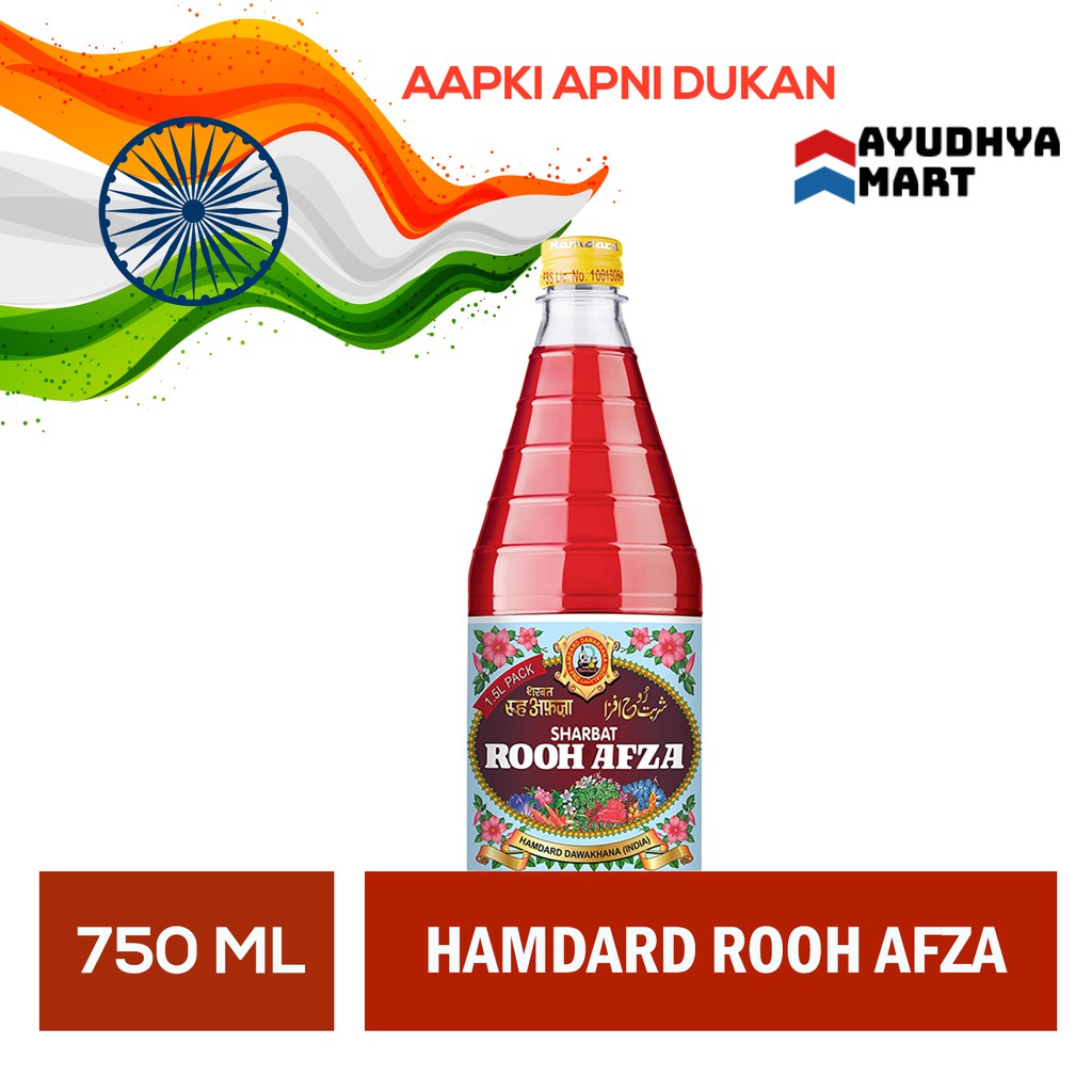 Hamdard Rooh Afza Sharbat India- 750ml | BeeCost