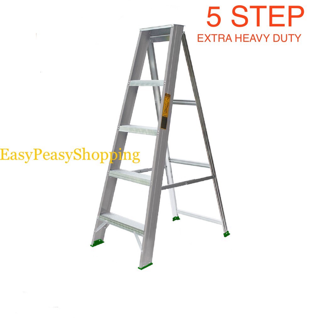 5 Steps Aluminium Single Sided Ladder HEAVY DUTY / Tangga 5 Steps(READY ...
