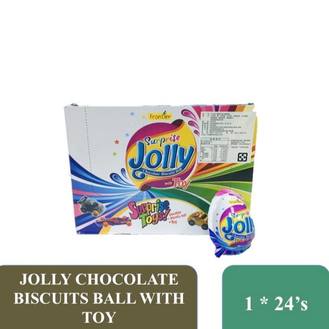 SURPRISE JOLLY CHOCOLATE BISCUIT BALL WITH TOY (20G X 24PCS) | Shopee ...