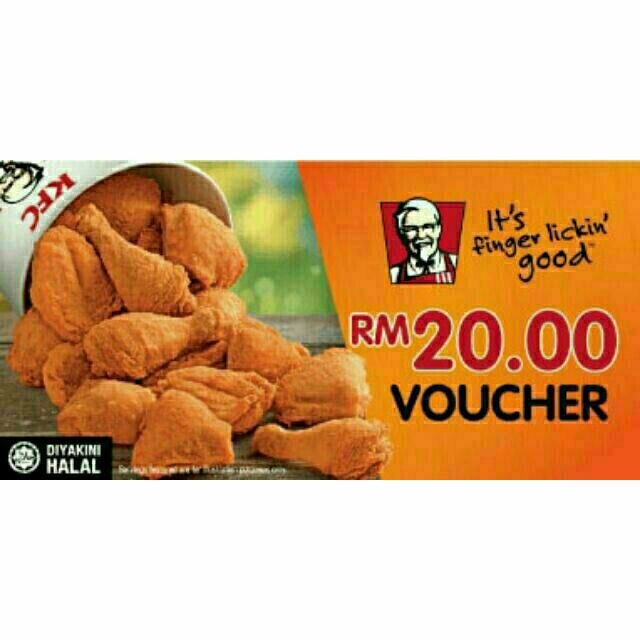KFC Vouchers - RM20 Value for RM19.40 | Shopee Malaysia