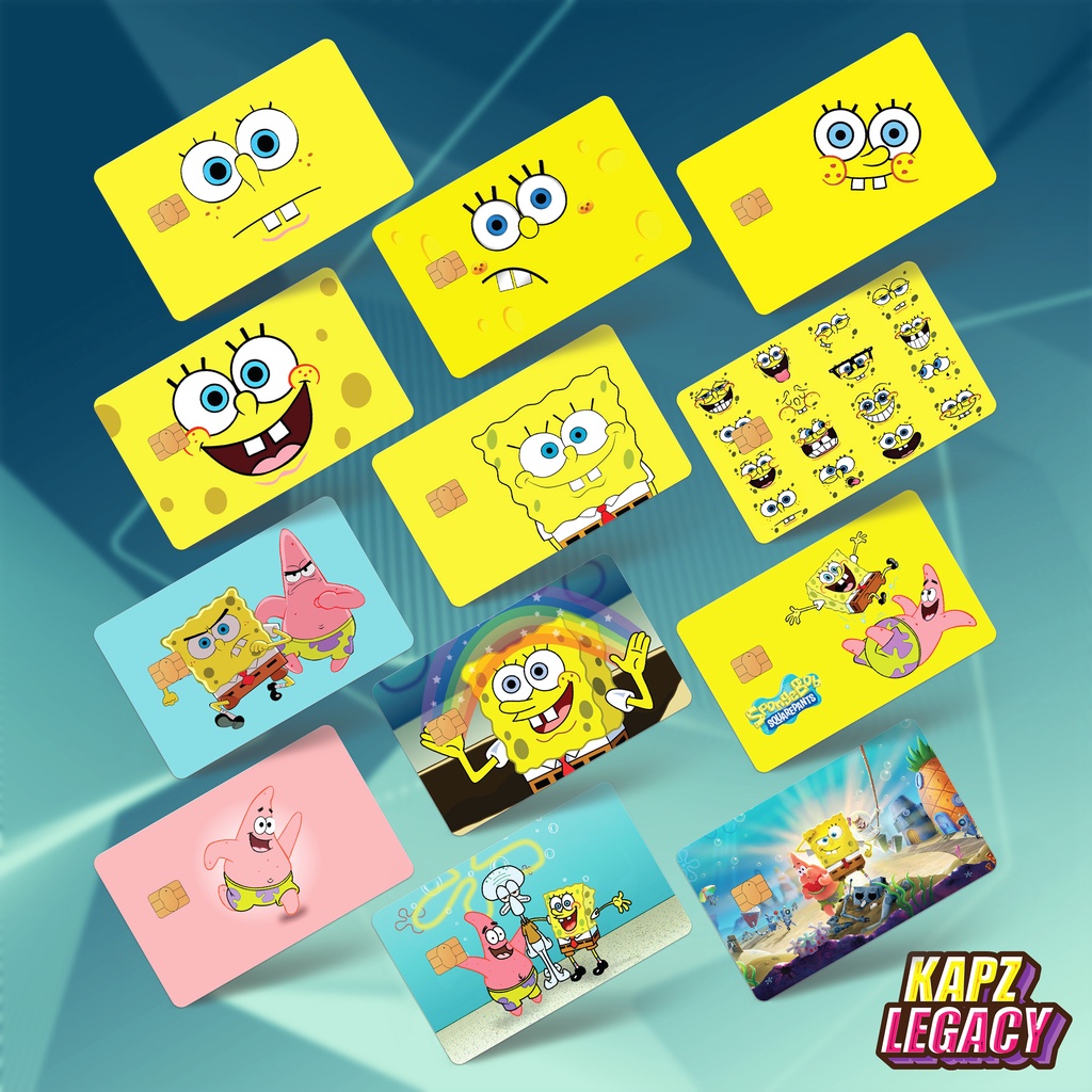 KapzLegacy SpongeBob SquarePants Cartoon ATM Bank Sticker Card Cover ...