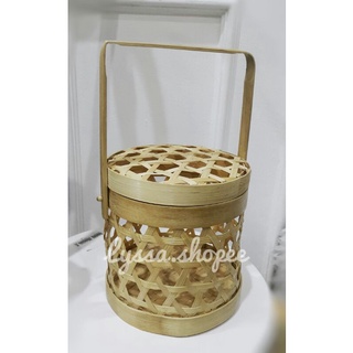 Silinder basket / Bakul anyaman buluh mengkuang | Shopee Malaysia
