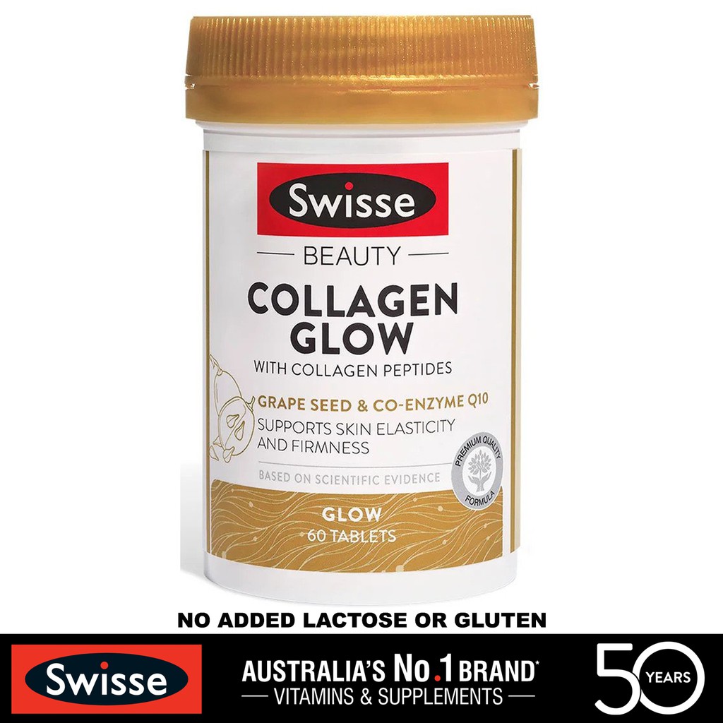 Swisse Beauty Collagen Glow with Collagen Peptides (60 Tablets ...