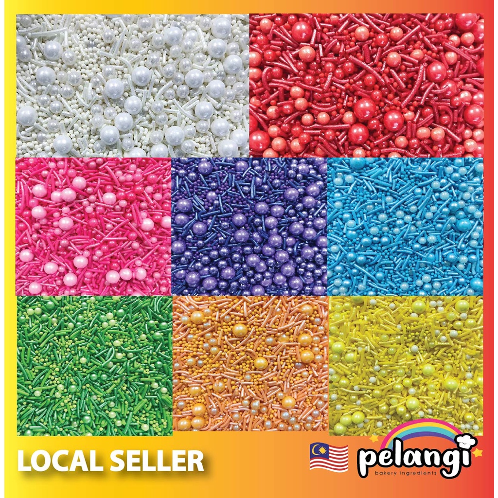 [Pelangi] Halal Edible Color Themed Sprinkles Candy Ball Cake ...