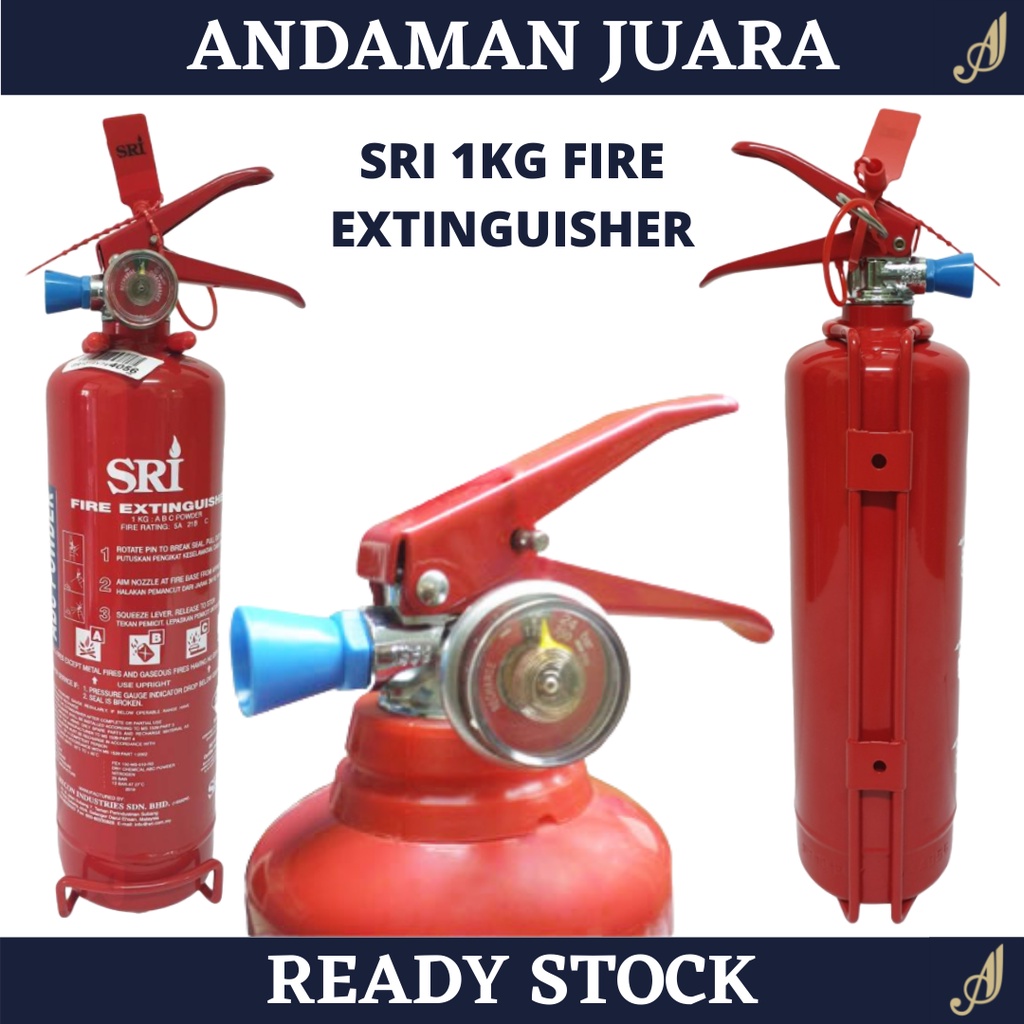 1 PC SRI Fire Extinguisher 1KG SIRIM Certified Non Toxic | Shopee Malaysia