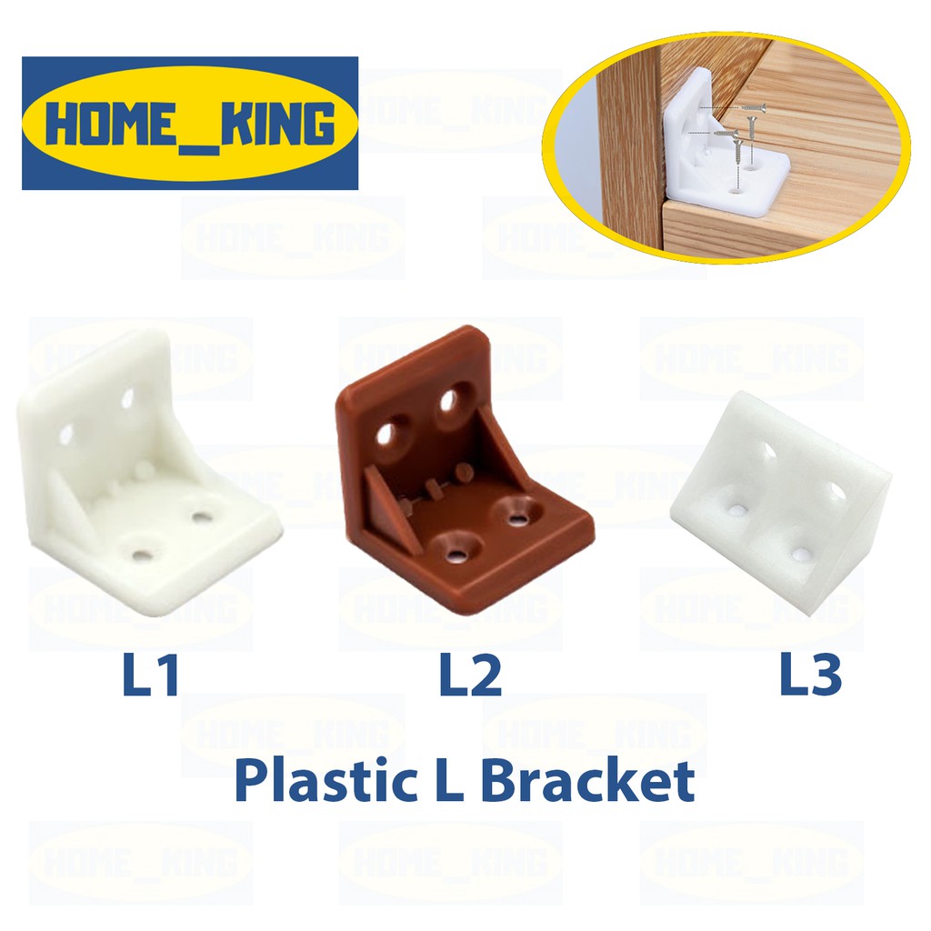 Home King Thickened Plastic L Bracket Angle Bracket L Shape Shelf ...