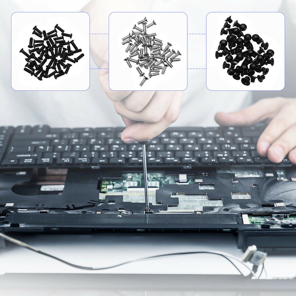 500 Pcs 18 Kinds of Mini Screw Nuts DIY Kit / Laptop Assembly Repair ...