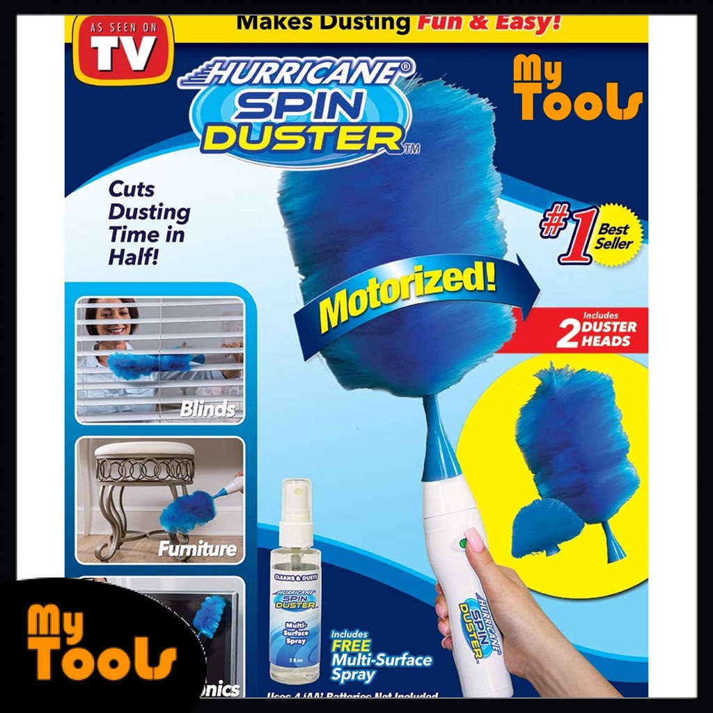 Hurricane Spin Duster Electric Feather Duster Motorized Spinning (ASOTV ...
