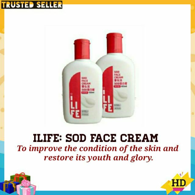 •SOD FACE CREAM : Lotion Anti Kedut Greenleaf || iLife SOD Face Cream ...