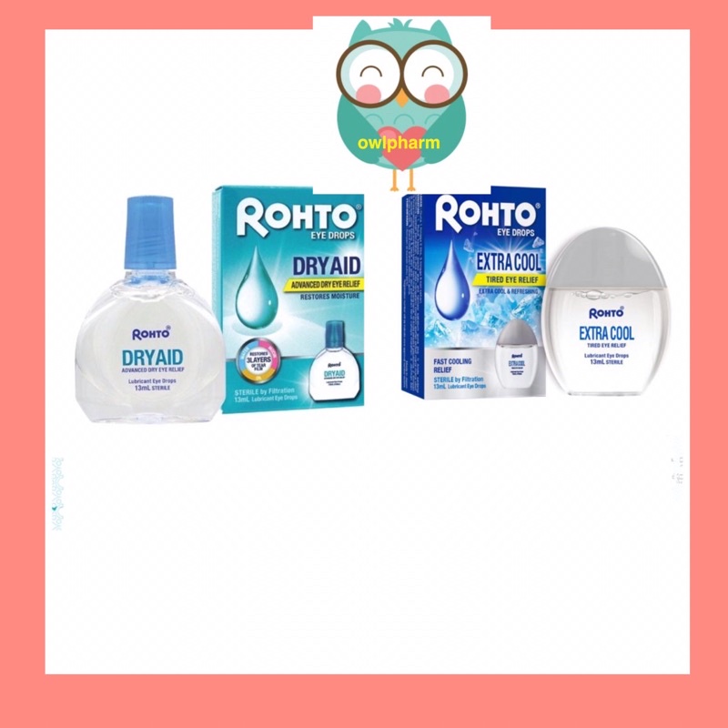 Rohto Dry Aid Eye Drops 13ml / Rohto ExtraCool Eye Drops 13ml to Relief ...