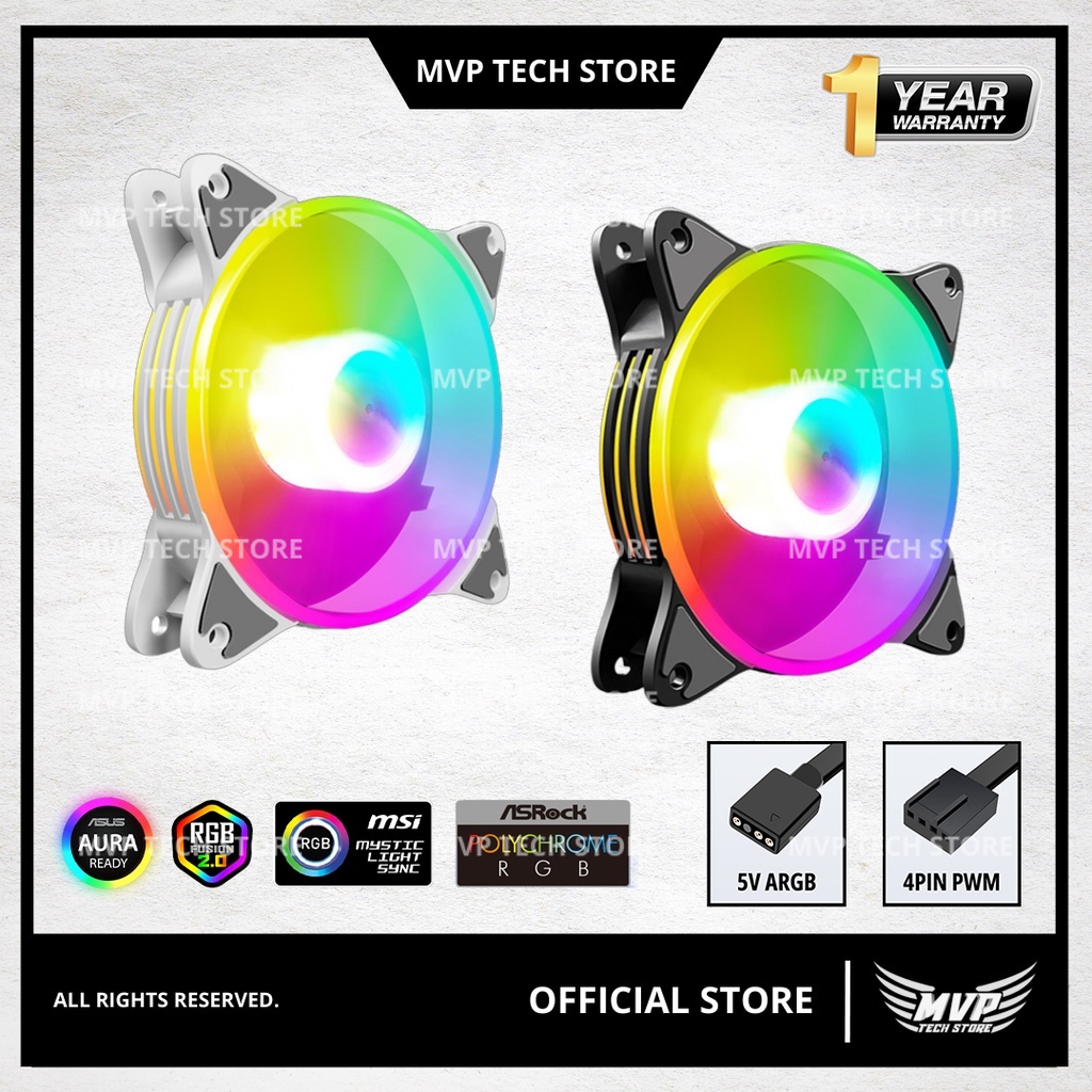 COOLMOON ARGB PWM 120MM CASE COOLING FAN DESKTOP ADDRESSABLE RGB LED ...