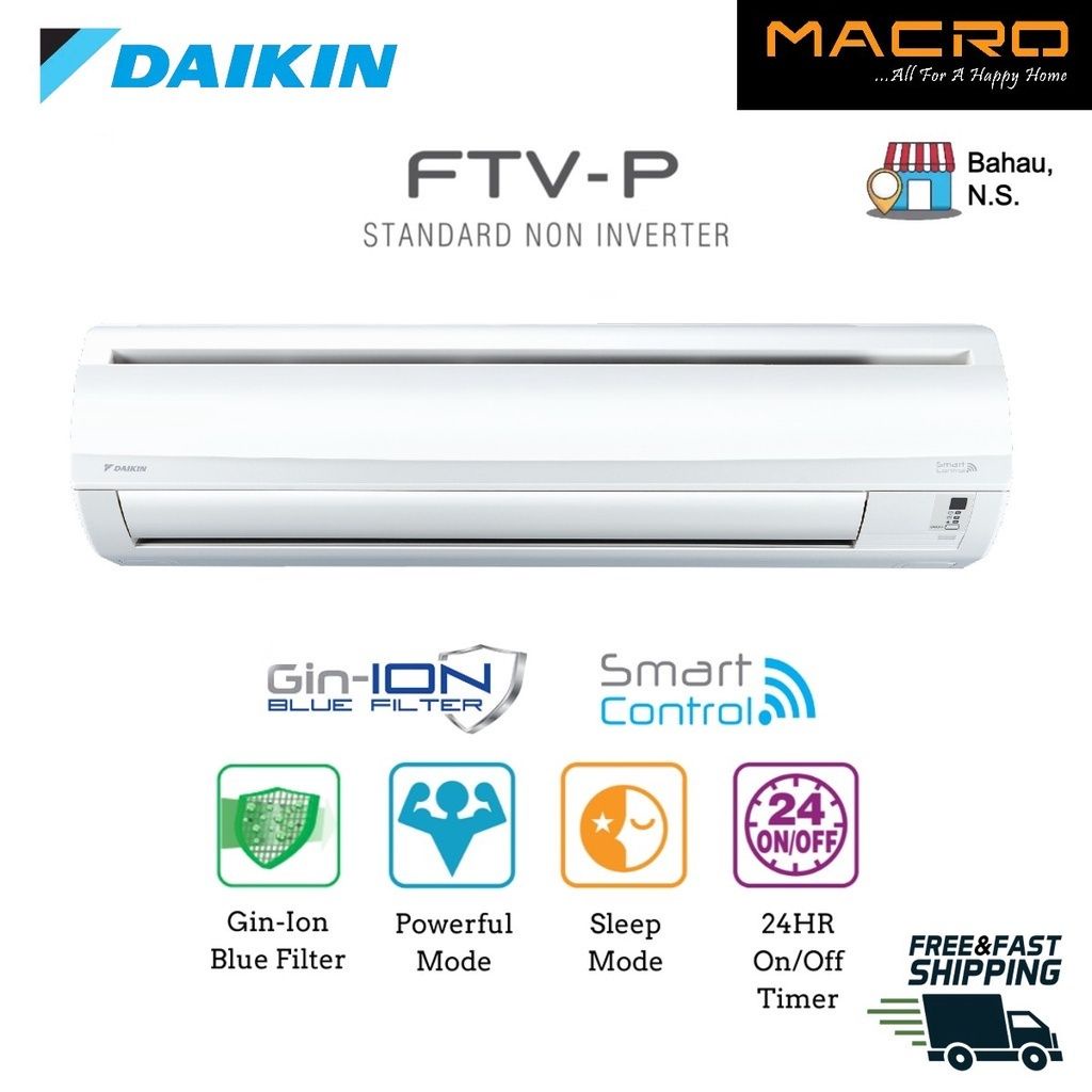 Daikin 3 0hp Standard Non Inverter Wifi Air Conditioner Ftv P R32
