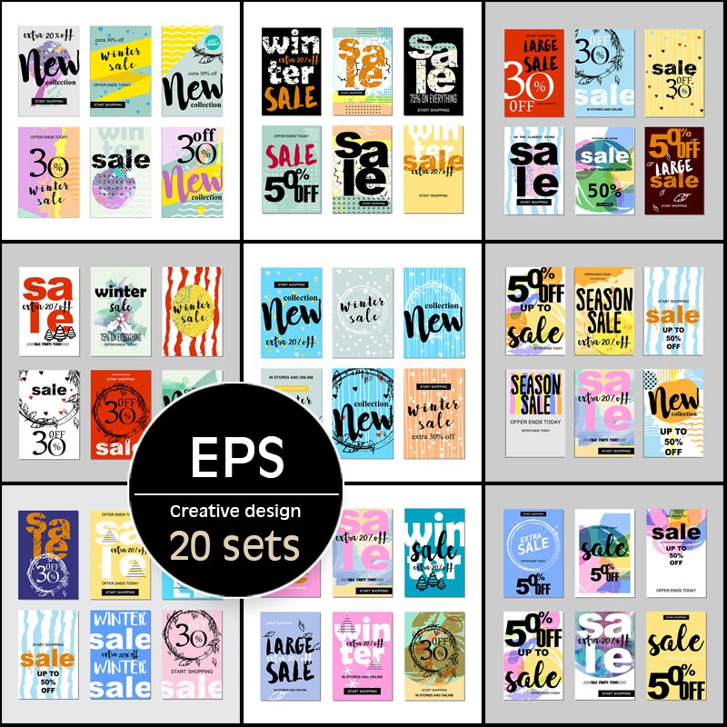 Background Design Template Bundle Pack / Poster / Banner / Flyer / Sale ...