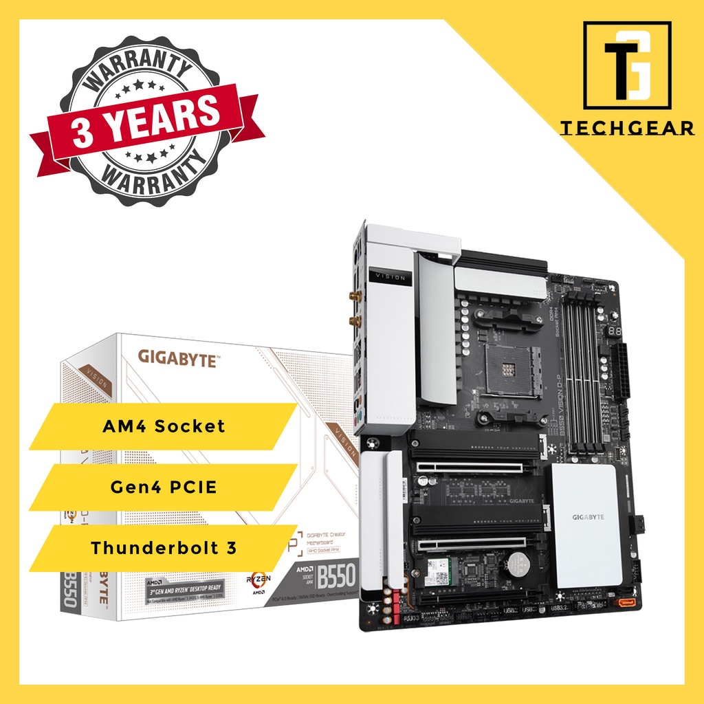 GIGABYTE B550 VISION D-P ATX Motherboard AMD AM4 | Shopee Malaysia