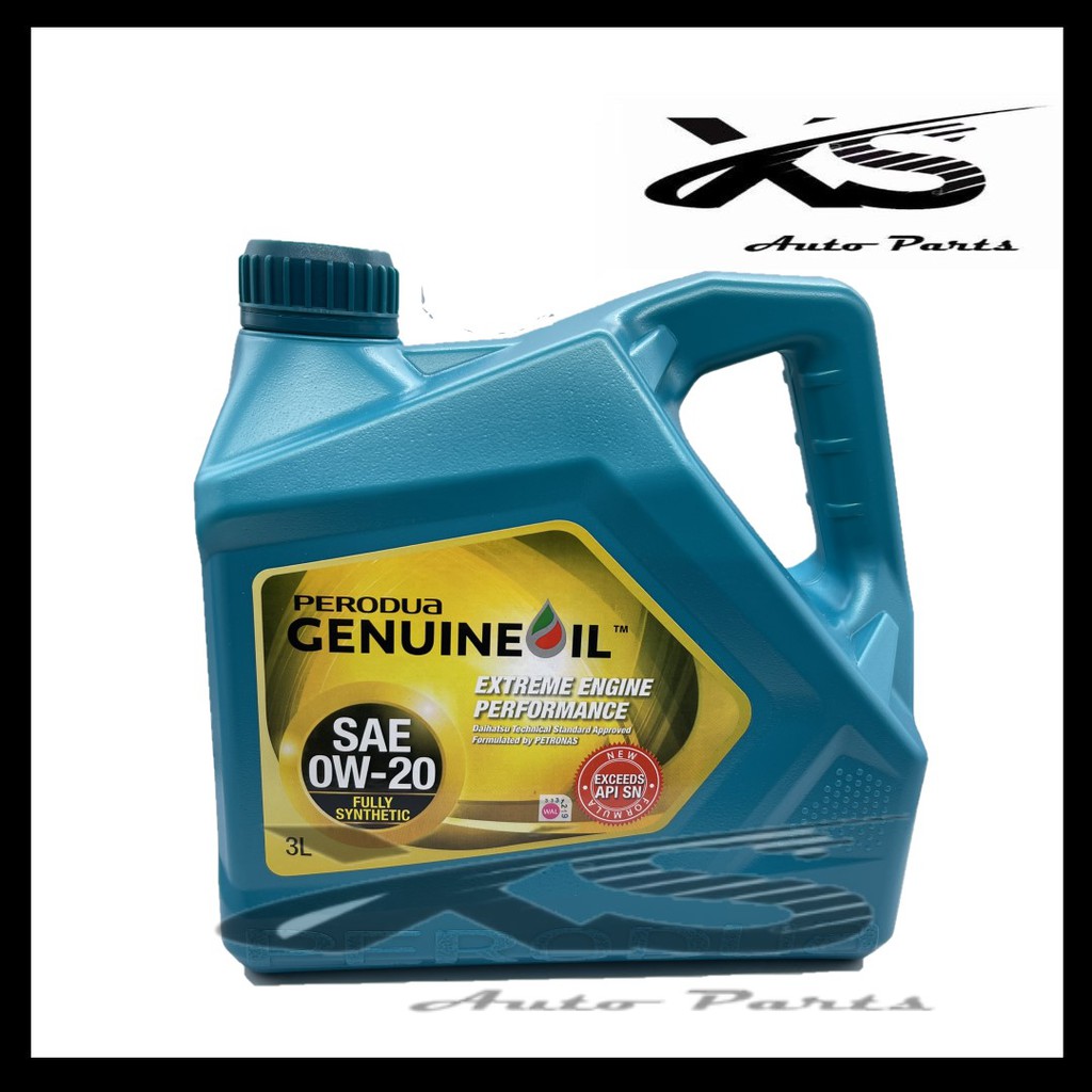 ( NEW PACKING ) PERODUA Fully Synthetic 0W20 (3L) | Shopee Malaysia