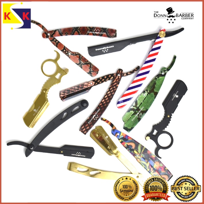 The Donn Barber Straight Barber Edge Steel Razor Folding Shaving Knife ...