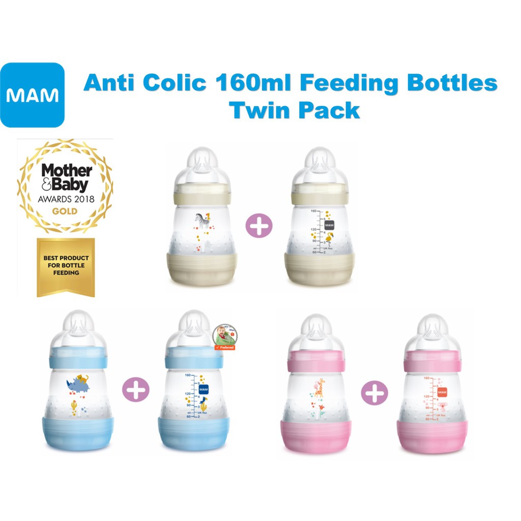 MAM Easy Start Anti Colic Baby Feeding Bottle 160ml (Twin Pack) | Shopee Malaysia