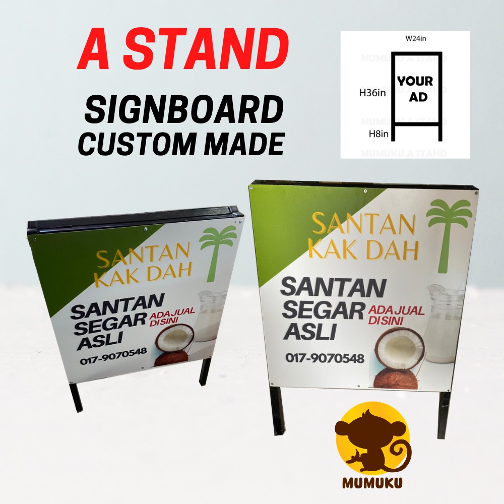 A type stand Signboard penanda arah kedai Online design | Shopee Malaysia