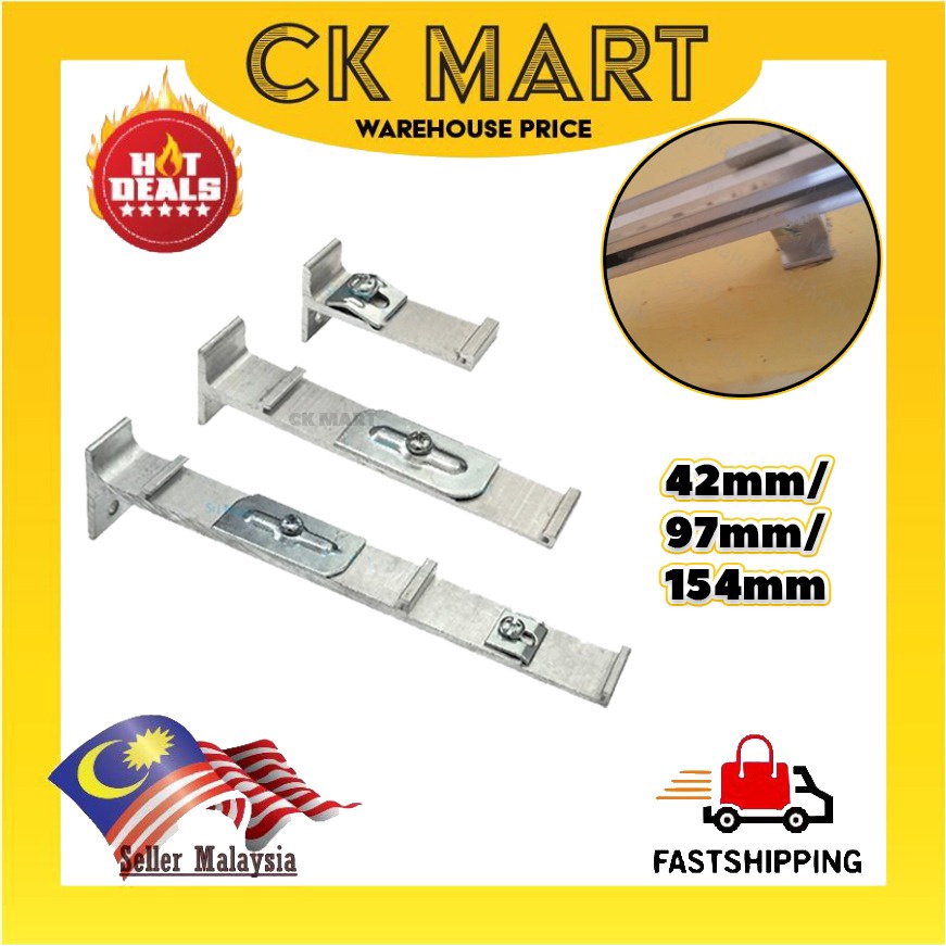 Fast Shipping Curtain Track Rail Bracket Breket Batang Rail Langsir Holder Kaki Tapak Shopee