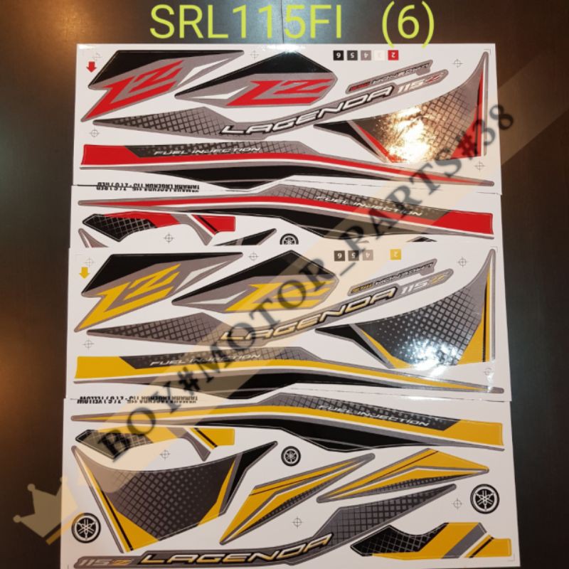 YAMAHA LAGENDA 115 SRL 115 FI SRL115ZR ( 6 ) BODY STICKER ( READY STOCK ...