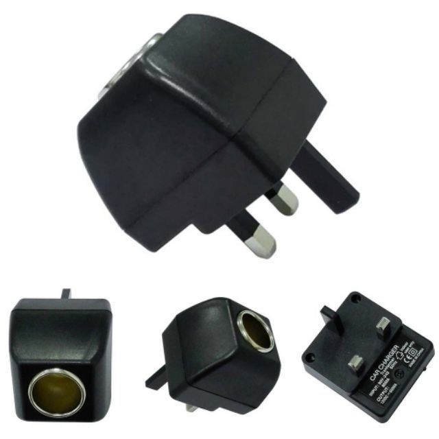 Car Cigarette Adapter Converter 100V-220V Ac UK Wall Power To 12V Dc ...