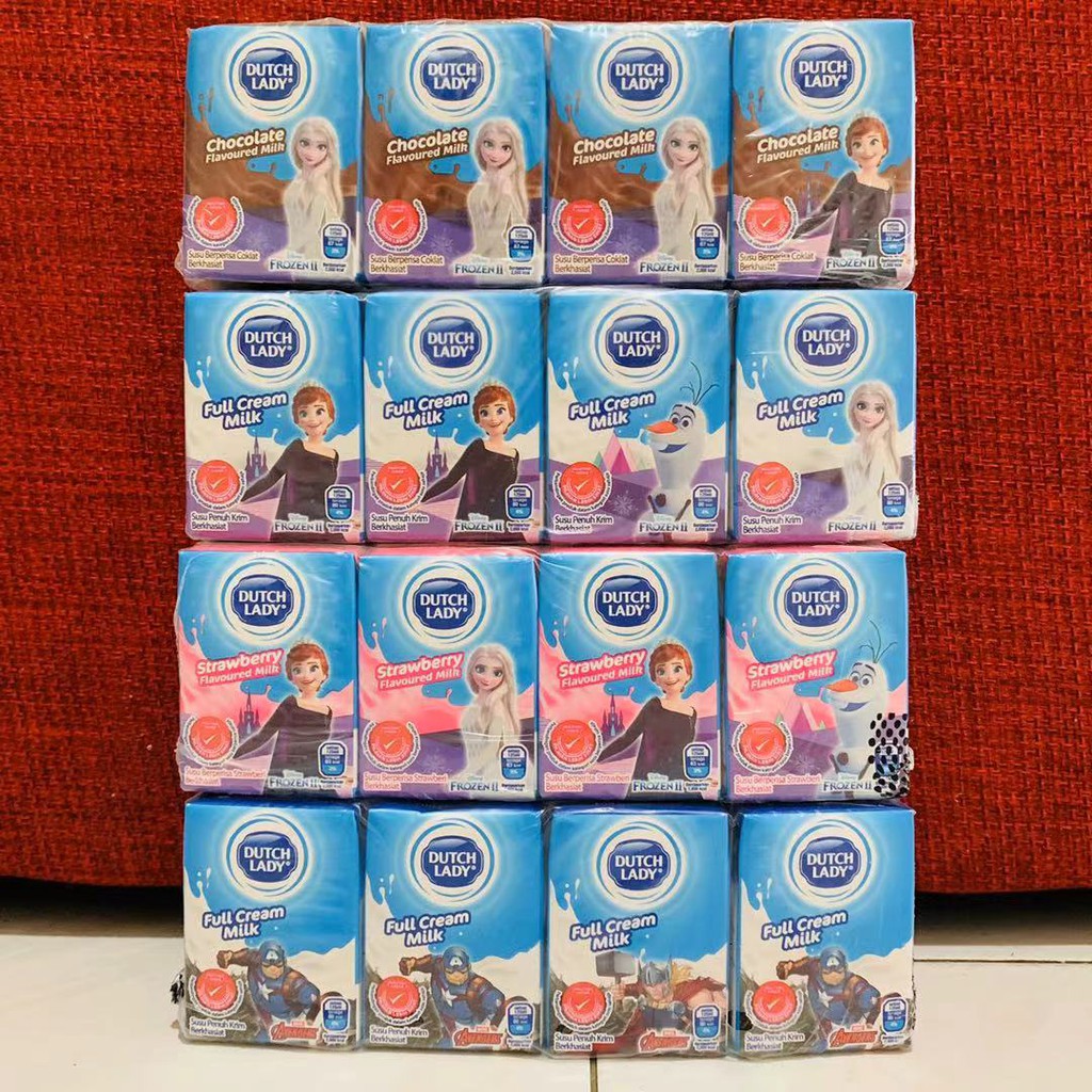 DUTCH LADY MILKY FROZEN CHOCOLATE MILKY MARVEL (123ml x 4) | Shopee ...
