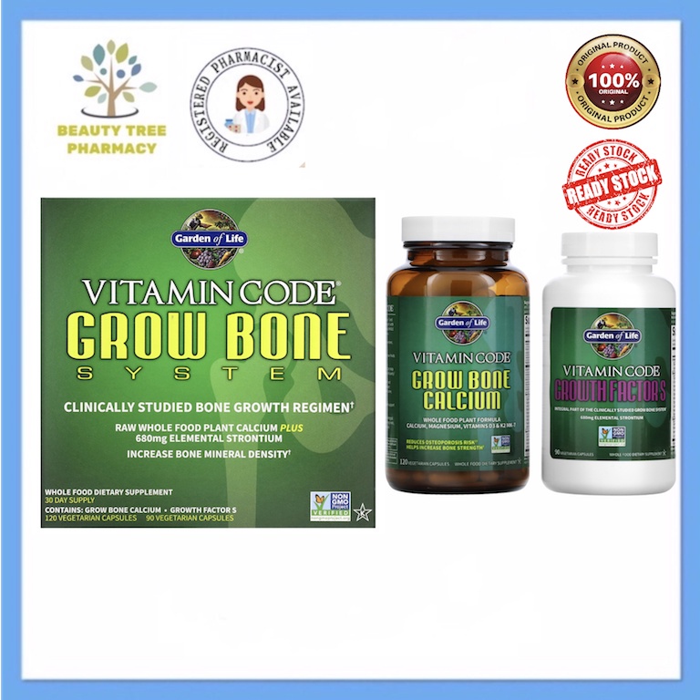 Garden of Life Calcium Supplement Vitamin Code Grow Bone System ( Grow ...