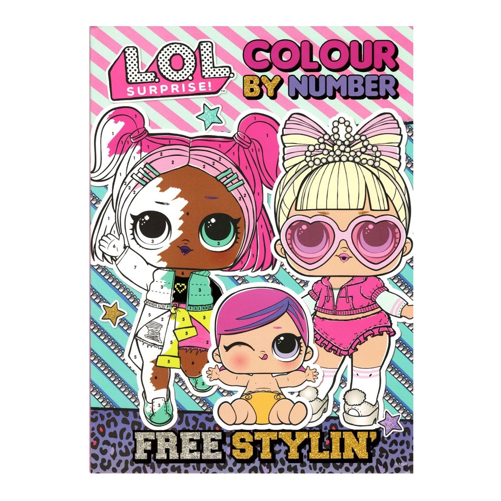 LOL Surprise Colour by Number Free Stylin' Activity Colouring Book ...